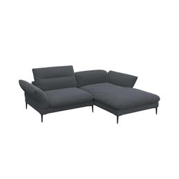 FLEXLUX Ecksofa &raquo;Salino, Funktionssofa mit Recamiere, Relaxsofa, Ecksofa&laquo; Sofa mit Arm- und Kopfteil-Verstellungen, Kaltschaum & Stahl-Wellen grau 100