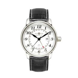 Zeppelin Herren Zeppelin Quarzuhr &raquo;LZ 127 Graf &laquo; Armbanduhr, Herrenuhr, Made in Germany, Lederarmband schwarz Einheitsgr&ouml;&szlig;e