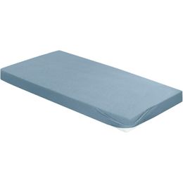 Bierbaum Spannbettlaken &raquo;Biber&laquo; 100% Baumwolle, pflegeleicht, f&uuml;r Matratzen bis 20 cm H&ouml;he blau Biber, Obermaterial: 100% Baumwolle B/L: 150cm x 200cm