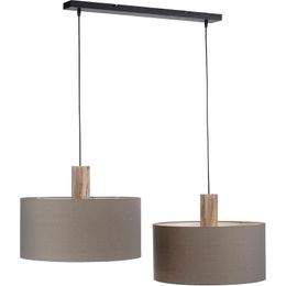 JUST LIGHT Pendelleuchte &raquo;LINEN&laquo; E27 1 Stk. ExklusiveE27 grau 2, 1 Stk.