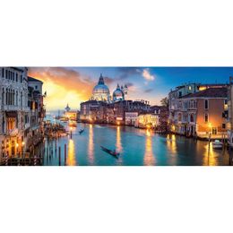 Leinwandbild &raquo;Wandbild VENEDIG XXL &ndash; Leinwandbild Keilrahmen Deko modern&laquo; Boote & Schiffe Stadt Venedig 1 Stk. tlg. auf Keilrahmen gespannt blau 