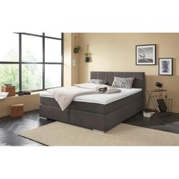 COTTA Boxspringbett &raquo;SIMBA, inkl. Taschenfederkernmatratze H3 oder H4 und Komforttopper&laquo; Strukturstoff-Bezug, Liegefl&auml;che wahlweise 120x200 bis 
