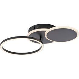 JUST LIGHT Deckenleuchte &raquo;SEVENT&laquo; LED-Board 1 Stk. Warmwei&szlig; LED schwarz 1, 1 Stk.