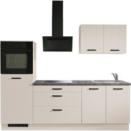 Wiho-K&uuml;chen wiho K&uuml;chen K&uuml;chenzeile &raquo;Compact&laquo; Breite 240cm, wahlweise mit Ger&auml;ten (mit K&uuml;hlschrank) beige B/H/T: 240cm, ohne E-Ger&auml;te