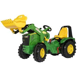 Rolly Toys Trettraktor &raquo;rollyX-Trac Premium John Deere 8400R&laquo; inkl. rollyTrac Lader und Zweigangschaltung gr&uuml;n Einheitsgr&ouml;&szlig;e Trettraktor