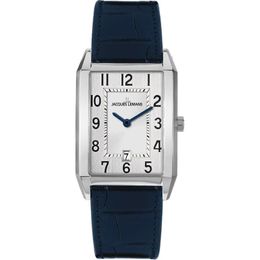 Jacques Lemans Herren Quarzuhr &raquo;Torino&laquo; Armbanduhr, Herrenuhr, Lederarmband, analog, Datum blau Einheitsgr&ouml;&szlig;e