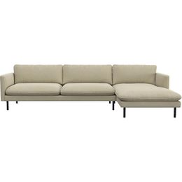 FLEXLUX Ecksofa &raquo;Bolzano, elegant und bequem, L-Form&laquo; Sitzaufbau mit Kaltschaum & Stahl-Wellen, loose Sitz -& R&uuml;ckenkissen beige 100% Polyester B/H/T: