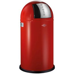 Wesco M&uuml;lleimer &raquo;Pushboy&laquo; 1 Beh&auml;lter Abfallsammler, 50 Liter rot Stahlblech B/H/T: 40cm x 75,5cm x 40cm, 50 l