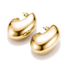 Thomas Sabo Damen Thomas Sabo Paar Creolen &raquo;Chunky Creolen gelbgoldfarben&laquo; Metall
