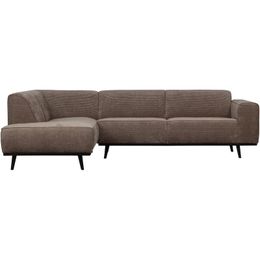 Woood Ecksofa &raquo;Statement, Sofa auf Birke-Gestell, mit Bonell- und Wellenfederung&laquo; frei im Raum stellbar, H 77 x B 274 x T 210 cm grau 53% Polyester / 