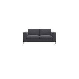 FLEXLUX 2-Sitzer &raquo;Fiore&laquo; breite Armlehnen, Kaltschaum, F&uuml;&szlig;e Alu+schwarz grau 100% Polyester B/H/T: 164cm x 85cm x 92cm, Chenille