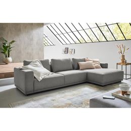 Musterring Ecksofa &raquo;JustB! PM200, Holzrahmen in schwarz, wahlw. Sitzvorzug, Breite 316cm&laquo; Anreihsofa links & Longchair rechts, mit elektischem Sitzvorzug grau 94