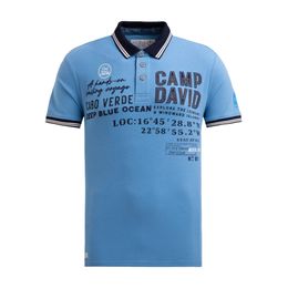 CAMP DAVID Shirt male size S Blue / Navy / White