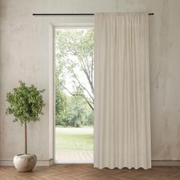 GERSTER Vorhang &raquo;Abra&laquo; verdeckte Schlaufen 1 Stk. tlg. Fertiggardine "Abra" beige Baumwolle, Leinen 270cm, verdeckte Schlaufen, 140cm