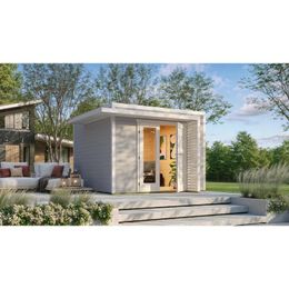 Weka Gartenhaus &raquo;Amberley&laquo; verschiedene Farben wei&szlig; Massivholz Fu&szlig;boden im Gartenhaus, ohne Dacheindeckung