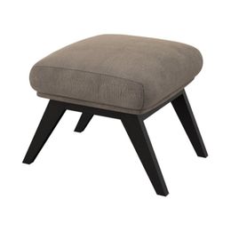 FLEXLUX Polsterhocker &raquo;Adria&laquo; Fu&szlig; schwarz, Fu&szlig;hocker f&uuml;r Ohrensessel braun 85% Polyester/15%Polyamide B/H/T: 54cm x 41cm x 41cm, Struktur