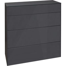 M&auml;usbacher Kommode &raquo;Imola&laquo; OTTOS Choice, Kommode mit Glasfront und Glasoberplatte grau B/H/T: 82cm x 89cm x 42cm, F&uuml;&szlig;e aus Kunststoff,2 Packst&uuml;cke, 2 Stk.