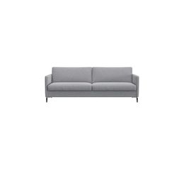 FLEXLUX 3-Sitzer &raquo;Fiore, super Sitzkomfort durch Kaltschaum im Sitz&laquo; schmale Armlehnen, F&uuml;&szlig;e Alu+schwarz grau 100% Polyester B/H/T: 214cm x 85cm x 