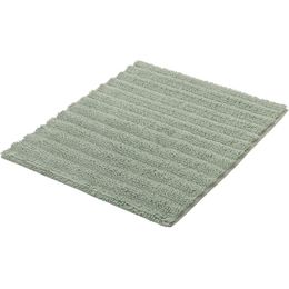 Kleine Wolke Badematte &raquo;Yara, Badvorleger, Badezimmer Teppich&laquo; H&ouml;he 5 mm beidseitig nutzbar fu&szlig;bodenheizungsgeeignet Badteppich, Uni Farben, gestreift, waschbar 