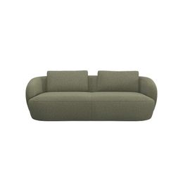FLEXLUX 3-Sitzer &raquo;Torino, rund und bequem, Couch, Dreisitzer&laquo; Modernes, organisches Sofa-Design, Kaltschaum, Wellenunterfederung gr&uuml;n 100% Polyester B