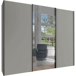 Wiemann Schwebet&uuml;renschrank &raquo;Monaco&laquo; hochwertige Beschl&auml;ge braun Holzwerkstoff, Kristallglas B/H/T: 246,3cm x 236cm x 67cm, T&uuml;ren: 3 Stk.