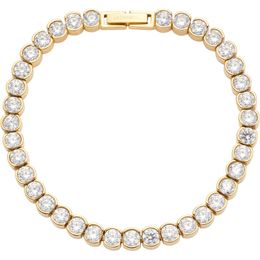 Leonardo Damen Leonardo Armband &raquo;Cremona&laquo; mit Zirkonia (synth.) gold 18,5cm, Edelstahl