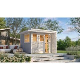 Weka Gartenhaus &raquo;Amberley&laquo; verschiedene Farben wei&szlig; Massivholz Fu&szlig;boden im Gartenhaus, ohne Dacheindeckung