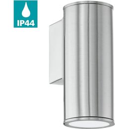 Eglo Wandleuchte &raquo;RIGA&laquo; GU10 Warmwei&szlig; Wand-/Deckenleuchte, L6,5 x H15 x AL9,5 cm, 1X2,8W inkl. silber 1, H: 15cm