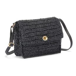 Vivance Damen Umh&auml;ngetasche &raquo;Strandtasche, Minibag, Henkeltasche, Sommertasche, Crossbody Bag&laquo; Handtasche Damen zum Umh&auml;ngen in modischer Bast-Optik 