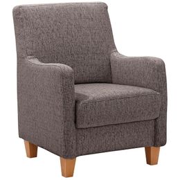Home Affaire Sessel &raquo;Palmera, B: 70 cm&laquo; mit Federkern braun 100% Polyester;Struktur (100% Polyester);Luxus-Microfaser in Lederoptik (100% Polyester) 