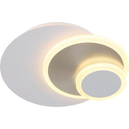 Globo LIGHTING Wandleuchte &raquo;ODONELL&laquo; LED-Modul 1 Stk. Warmwei&szlig; Bewegliche Wandleuchte f&uuml;r Wohn- & Schlafzimmer wei&szlig; 1, H: 6,5cm, 1 Stk.