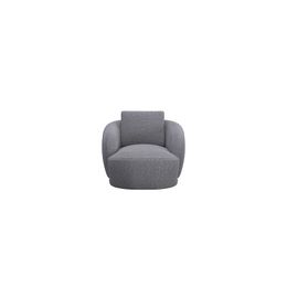 FLEXLUX Sessel &raquo;Torino, rund, drehbar, Einzelsofa, Polstersessel,&laquo; Modernes, organisches Sessel-Design, Kaltschaum, Wellenunterfederung grau 100% 