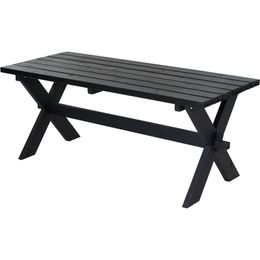Plus Gartentisch &raquo;&raquo;Nostalgi&laquo; Plankentisch&laquo; 1 Stk. tlg. 177x76x72 cm schwarz B/H/T: 76cm x 72cm x 177cm