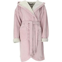 Vossen Damenbademantel &raquo;Runa, ideal f&uuml;r Sauna & Spa, Hotelbademantel, Morgenmantel&laquo; lila Doubleface XL L: 95cm