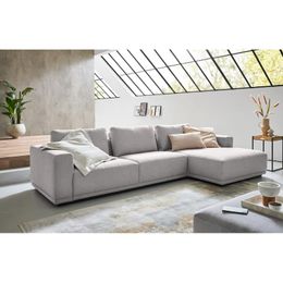 Musterring Ecksofa &raquo;JustB! PM200, Holzrahmen in schwarz, wahlw. Sitzvorzug, Breite 316cm&laquo; Anreihsofa links & Longchair rechts, mit Armlehnen, inkl. R&uuml;ckenkissen 