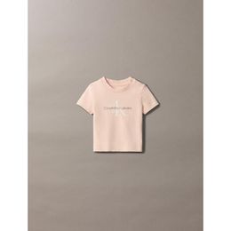 Calvin Klein Jeans M&auml;dchen T-Shirt &raquo;MONOGRAM SS T-SHIRT&laquo; f&uuml;r Babys bis 2 Jahre, mit Logo-Druck rosa 98