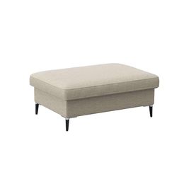 FLEXLUX Pouf &raquo;Fiore&laquo; Kaltschaum, F&uuml;&szlig;e Alu+schwarz wei&szlig; Aluminium, Holz teilmassiv B/H/T: 97cm x 34cm x 66cm, Velvet