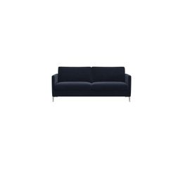 FLEXLUX 2,5-Sitzer &raquo;Fiore, super Sitzkomfort durch Kaltschaum im Sitz&laquo; schmale Armlehnen, F&uuml;&szlig;e Alu blau 100% Polyester B/H/T: 181cm x 85cm x 92cm, 
