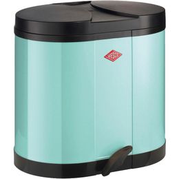 Wesco M&uuml;lltrennsystem &raquo;&Ouml;kosammler 170 (Beta)&laquo; 2 Beh&auml;lter mit Kunststoffeinsatz, Deckel und Fu&szlig;tritt aus Kunststoff, Bodenring blau Kunststoff, 