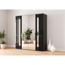 Musterring Kleiderschrank &raquo;Imola W&laquo; inkl. Einlegeb&ouml;den und Kleiderstangen, mit Glas- und Spiegelt&uuml;ren grau Floatglas, Holzwerkstoff B/H/T: 197,3cm x 236cm x 58cm
