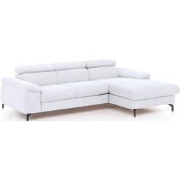COTTA Ecksofa &raquo;Kitty L-Form, B: 242 cm&laquo; mit Kopfteilverstellung, optional Schlaffunktion & Bettkasten Microfaser (100% Polyester);Flachgewebe (100% 