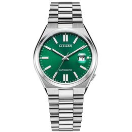 Citizen Herren Automatikuhr &raquo;TSUYOSA 60h&laquo; Armbanduhr, Damenuhr, Herrenuhr, Edelstahlarmband, Saphirglas, Datum silber Einheitsgr&ouml;&szlig;e