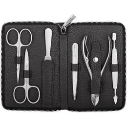 ERBE&reg; Erbe ERBE Manik&uuml;re-Etui &raquo;ERBE Manik&uuml;re Set Rei&szlig;verschluss-Etui Serie "Piemont", braun, 6-tlg.&laquo; Echtleder, rostfreie Instrumente, Hergestellt in 