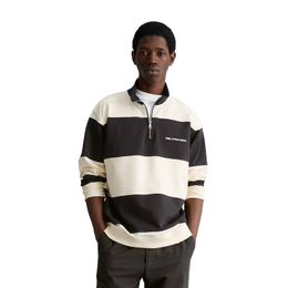 Marc O'Polo Marc O'polo Denim Herren Marc O'Polo DENIM Sweatshirt, Troyer relaxed mit Cut-&-Sew-Blockstreifen XL