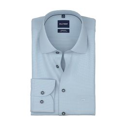 OLYMP Herren OLYMP Langarmhemd &raquo;Luxor&laquo; Businesshemd, New-Kentkragen, Comfort Fit blau 45, N-Gr