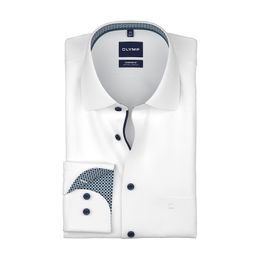 OLYMP Herren OLYMP Langarmhemd &raquo;Luxor&laquo; Businesshemd, New-Kentkragen, Comfort Fit wei&szlig; 44, N-Gr