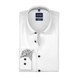 OLYMP Herren OLYMP Langarmhemd &raquo;No. Six&laquo; Businesshemd, Kentkragen, Super Slim wei&szlig; 41, N-Gr