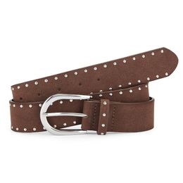 Lascana Damen Lascana H&uuml;ftg&uuml;rtel &raquo;Nieteng&uuml;rtel, Anzugg&uuml;rtel, G&uuml;rtel, Jeansg&uuml;rtel, Hoseng&uuml;rtel&laquo; in Veloursleder-Optik mit kleinen Nieten f&uuml;r Jeans & 