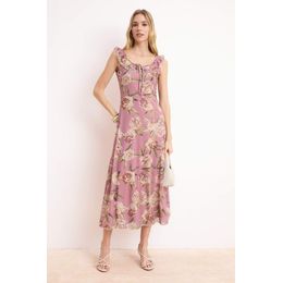 Trendyol Kleid Damen Gr&ouml;&szlig;e 36 creme / kiwi / flieder / bordeaux