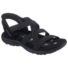 Skechers Damen Sandale &raquo;REGGAE SLIM-STRETCH FLEX&laquo; Flats, Trekking Sandale mit Slip-ins Funktion schwarz 36